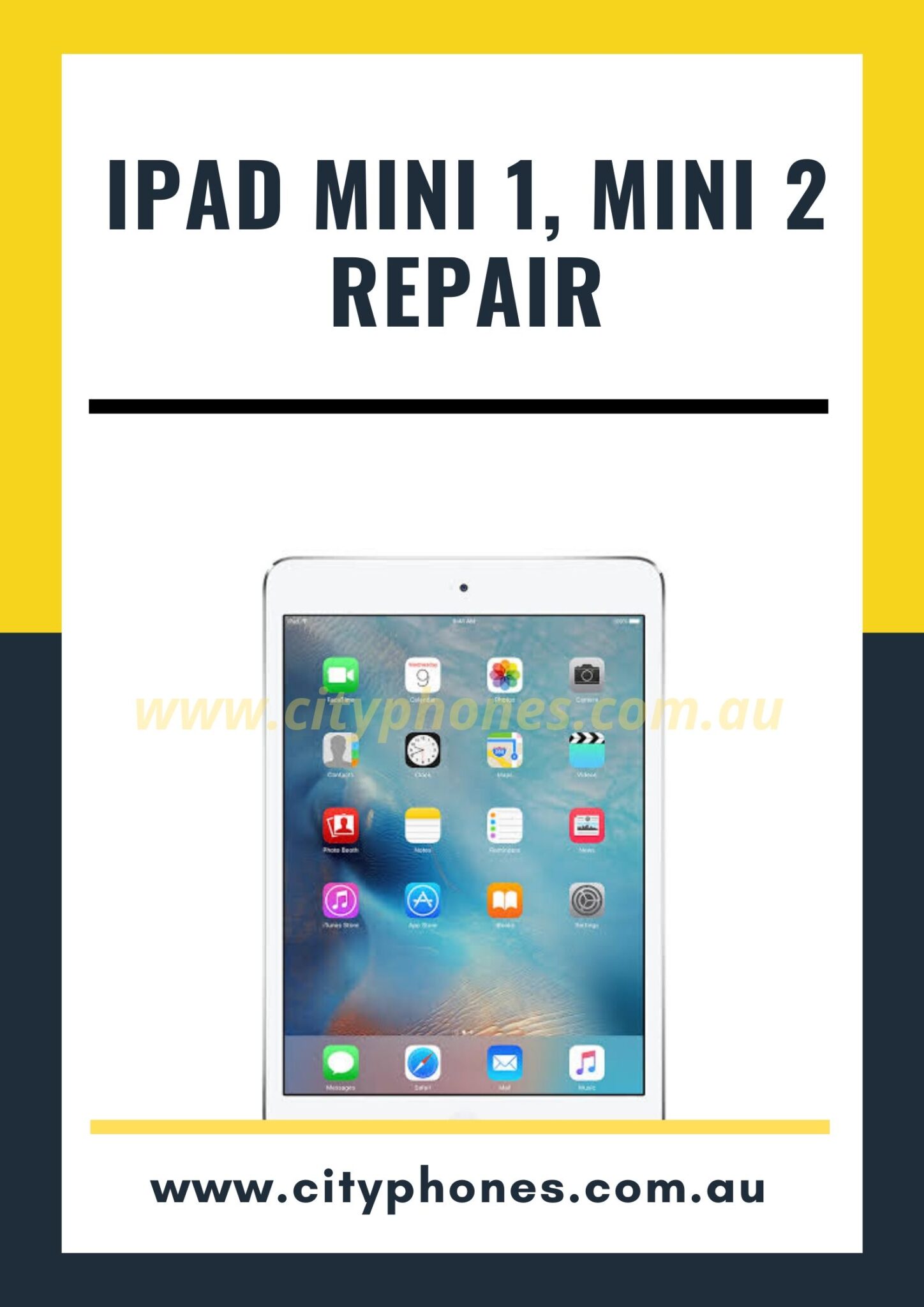 IPAD Mini 1/2 Screen Repair in Melbourne and Battery Repair